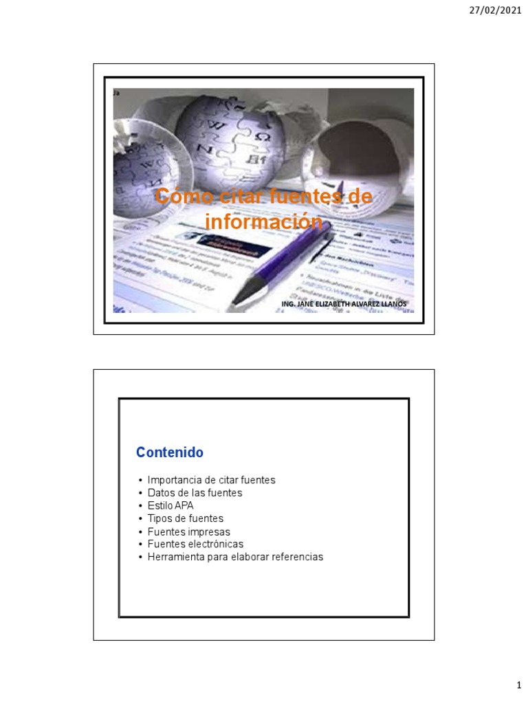 Citar Fuentes de Información en APA | PDF | Bibliografía | Estilo apa