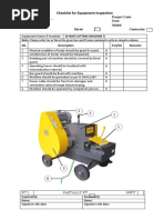 Bar Cutting Machine Inspection Checklist | PDF | Equipment | Electrical ...