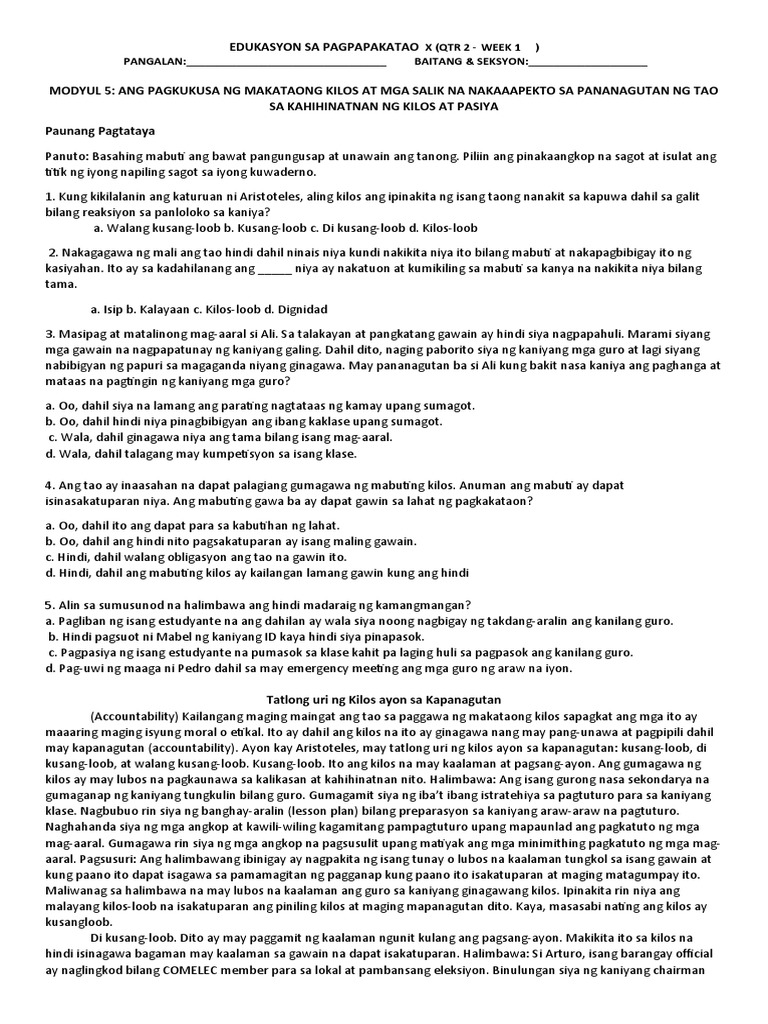 Esp 2ND Grading W1 | PDF