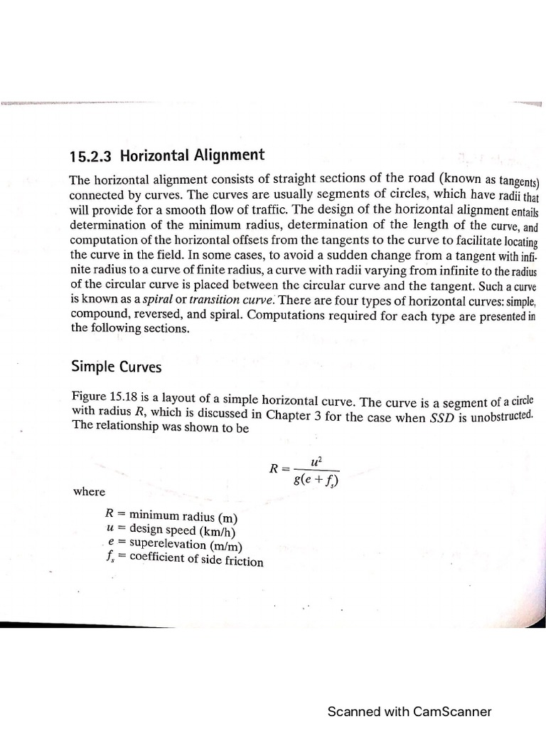 Horizontal Curves | PDF