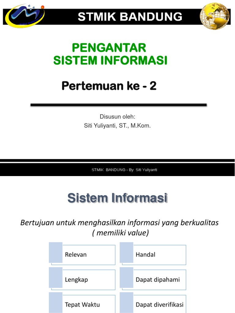 Pengenalan Sistem dan Teknologi Informasi | PDF