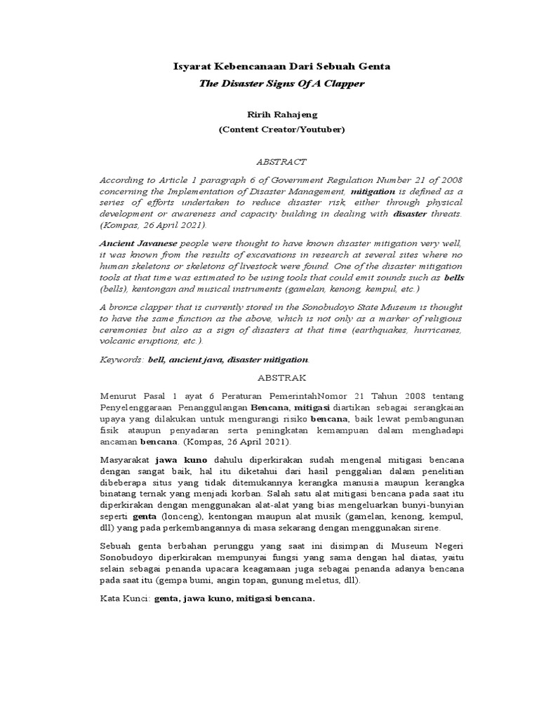 Genta - Artikel | PDF | Sejarah