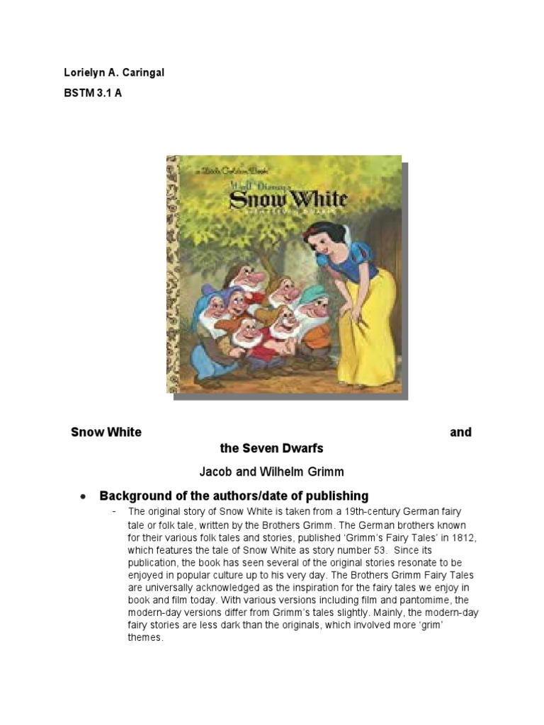 An Analysis of Snow White and the Seven Dwarfs by the Brothers Grimm | PDF