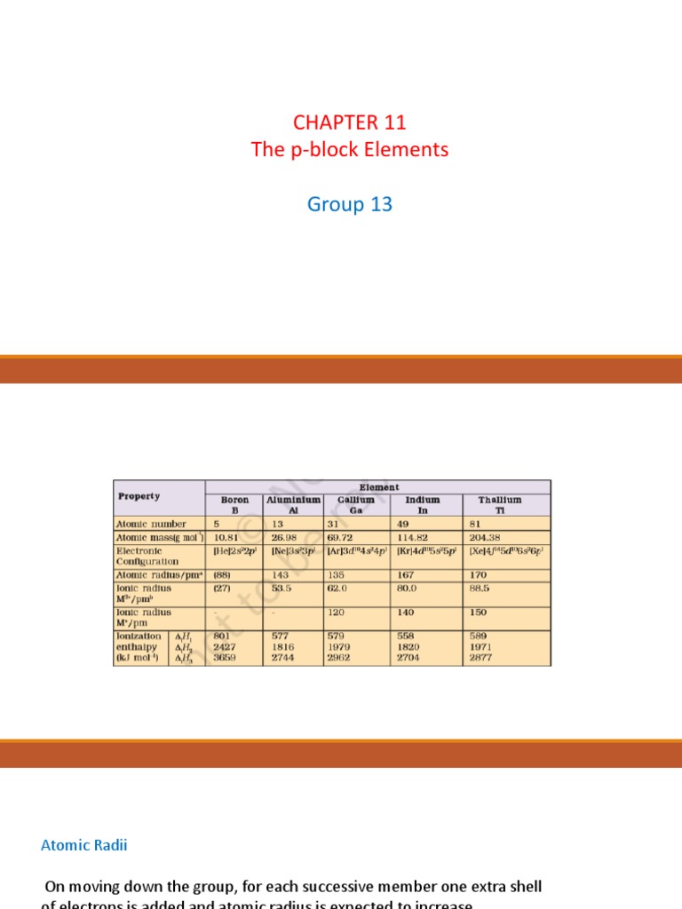 Group 13 Elements | PDF | Aluminium | Oxide