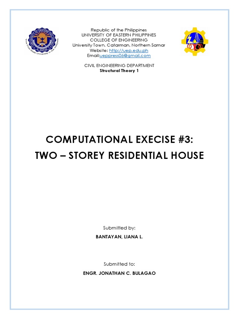 Computational Exercise 3 BANTAYAN | PDF | Beam (Structure) | Structural ...