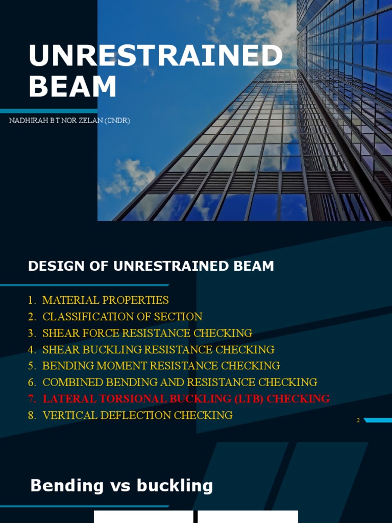 Topic 2 (Unrestrained Beam) | PDF | Buckling | Bending