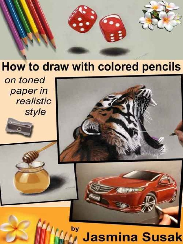 How To Draw With Colored Pencils On Toned Paper - in Realistic Style ...