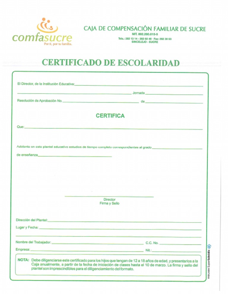 Certificado de Escolaridad | PDF