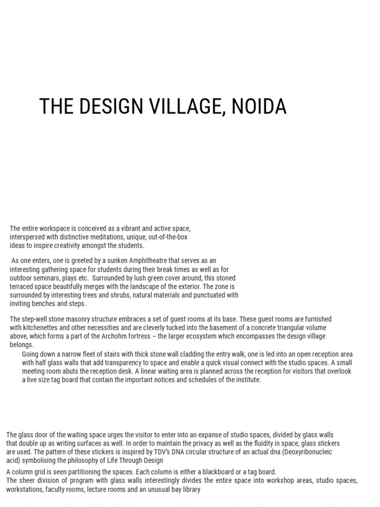 The Design Village | PDF | Wall | Architectural Elements
