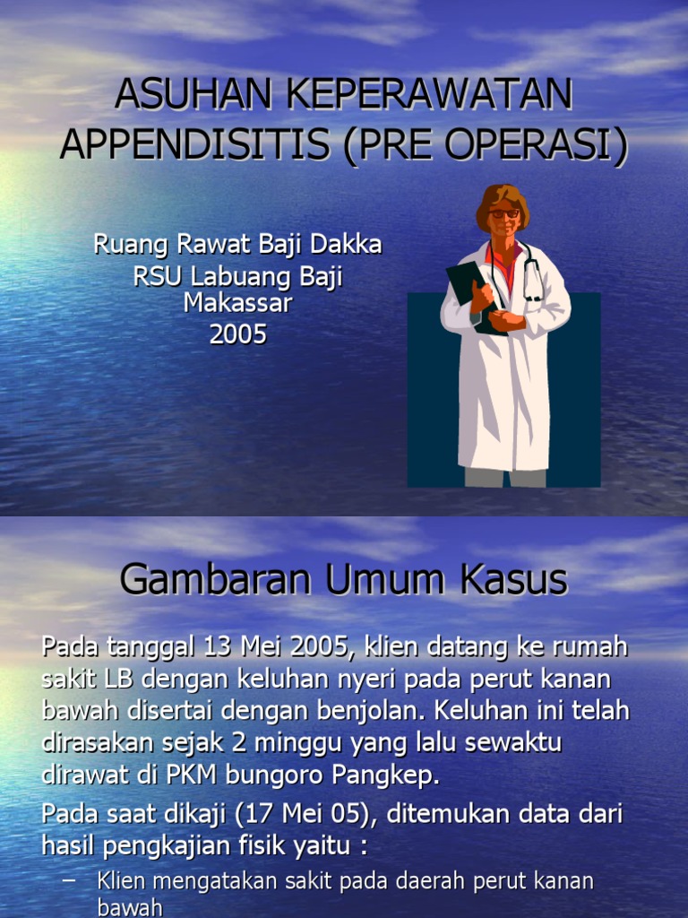 Askep Appendisitis (Pre Operasi) | PDF | Kesehatan Holistik