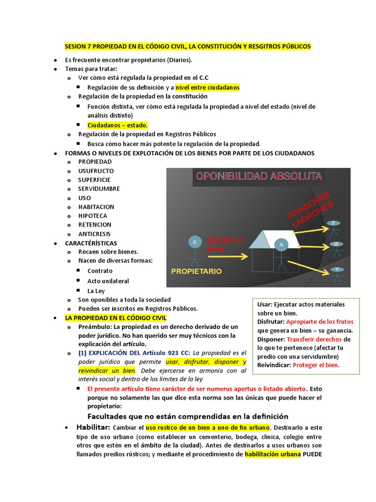 La Propiedad en El Código Civil | PDF | Propiedad | Hipoteca Comercial