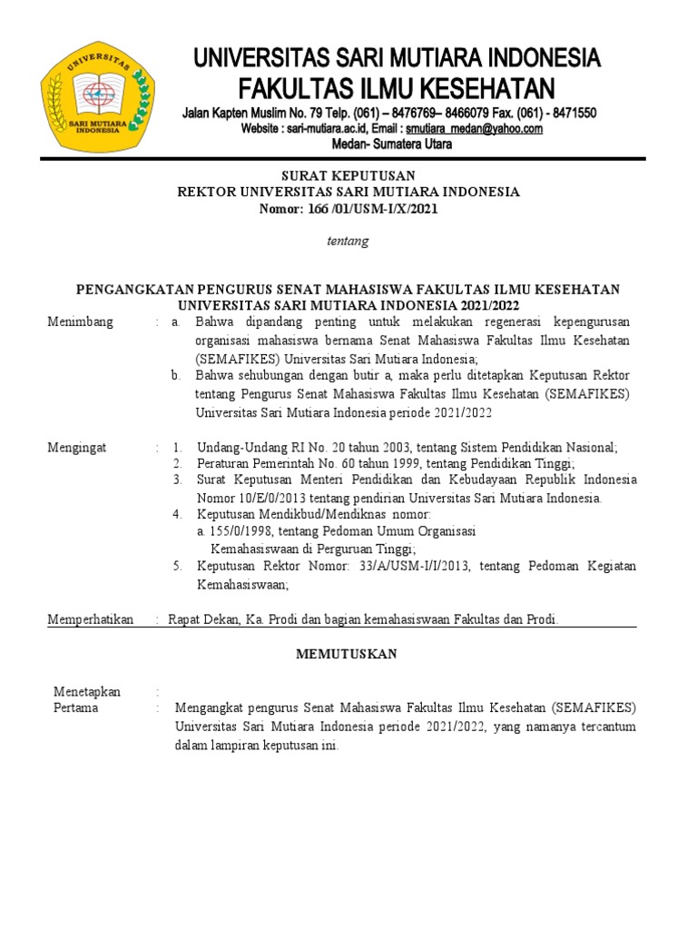 SK Senat Fikes 2021 | PDF