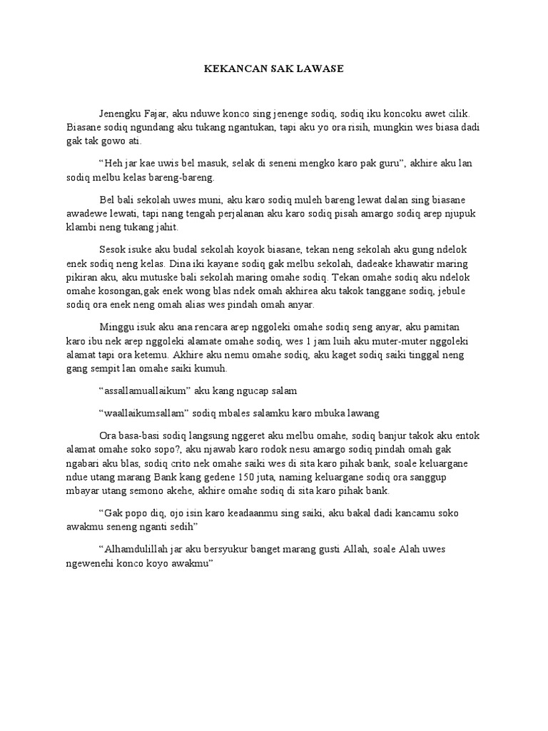 Kekancan Sak Lawase | PDF