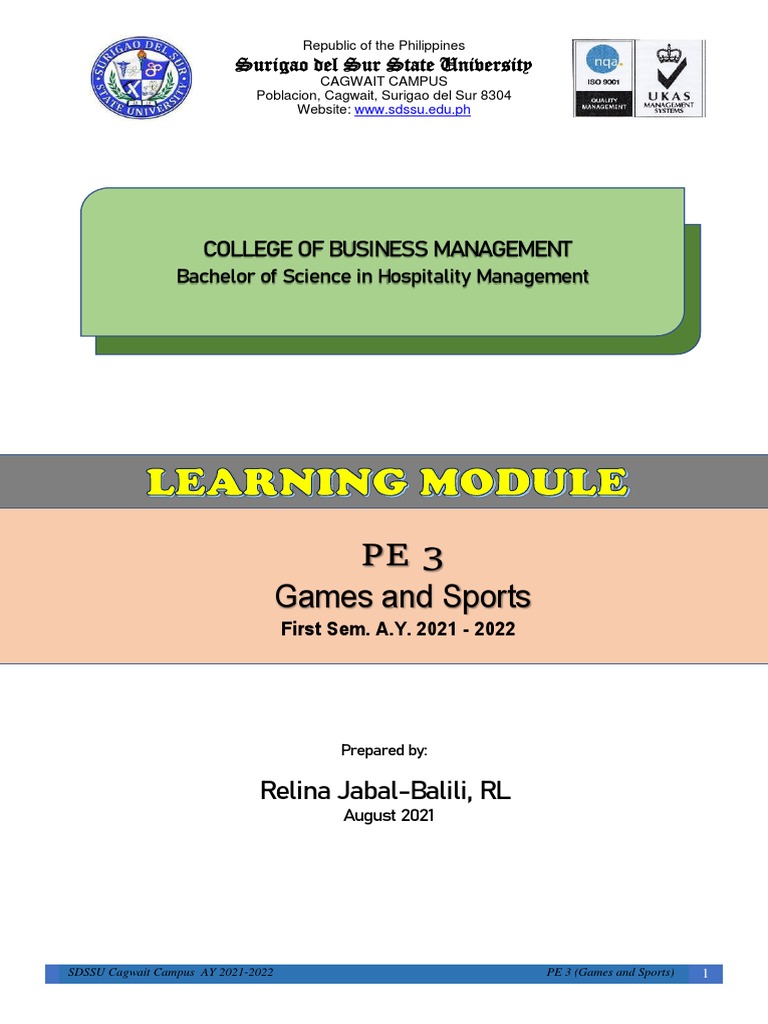 PE 3 BSHM PreFinal | PDF | Physical Education | Foot