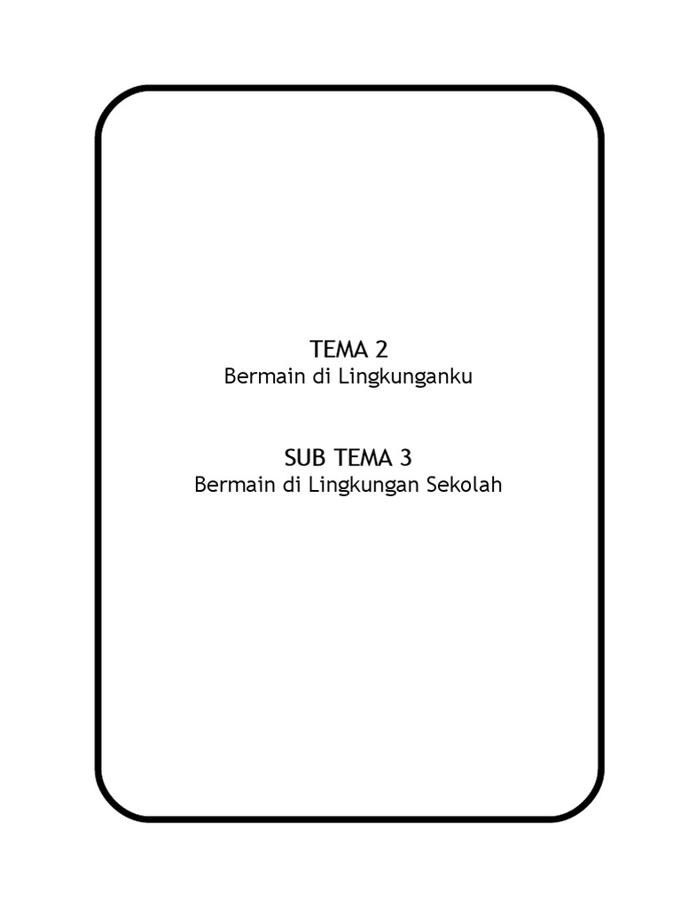 RPP Kelas 2 Tema 2 Sub Tema 3 | PDF