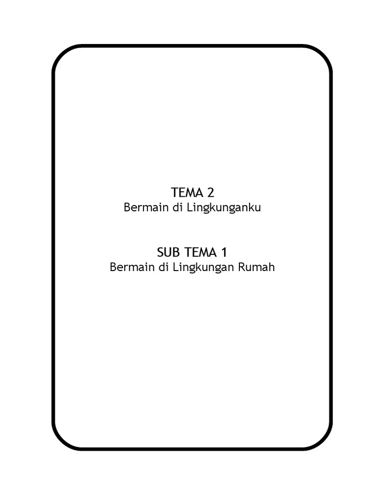 RPP Kelas 2 Tema 2 Sub Tema 1 | PDF