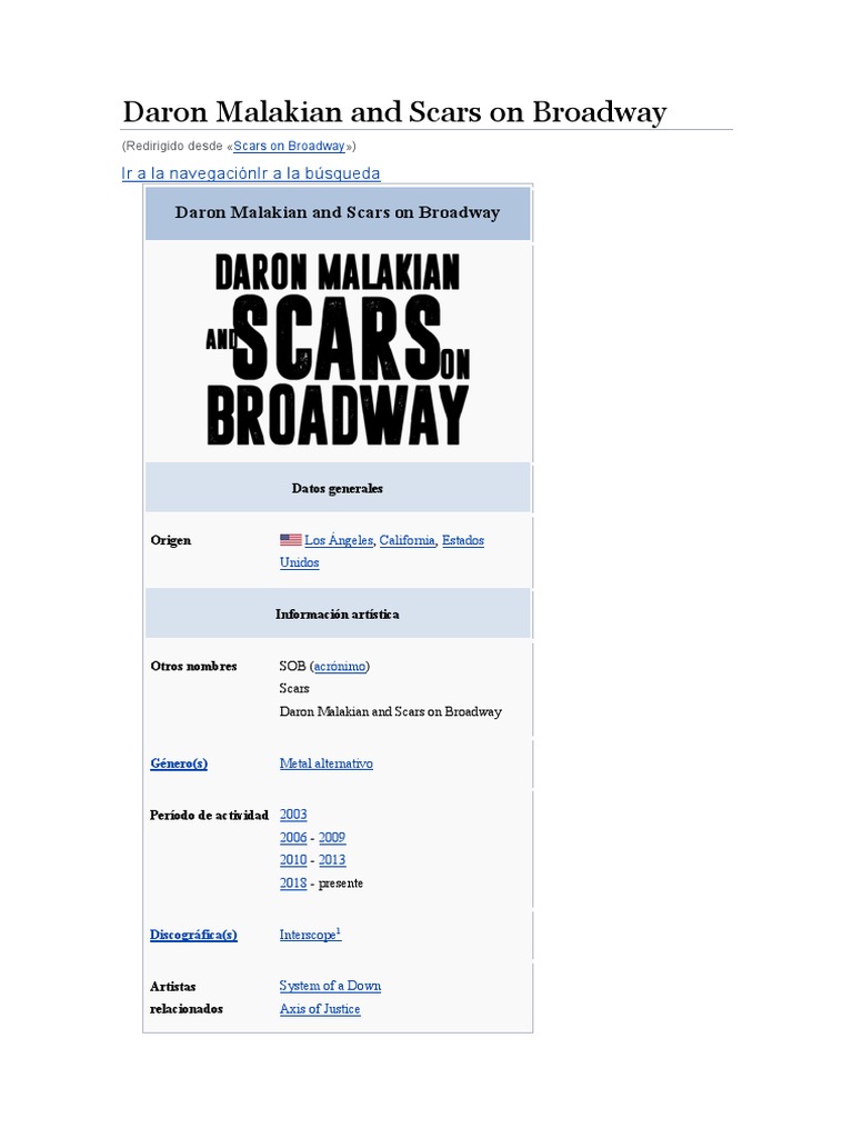 Daron Malakian and Scars On Broadway | PDF | Músicos americanos ...