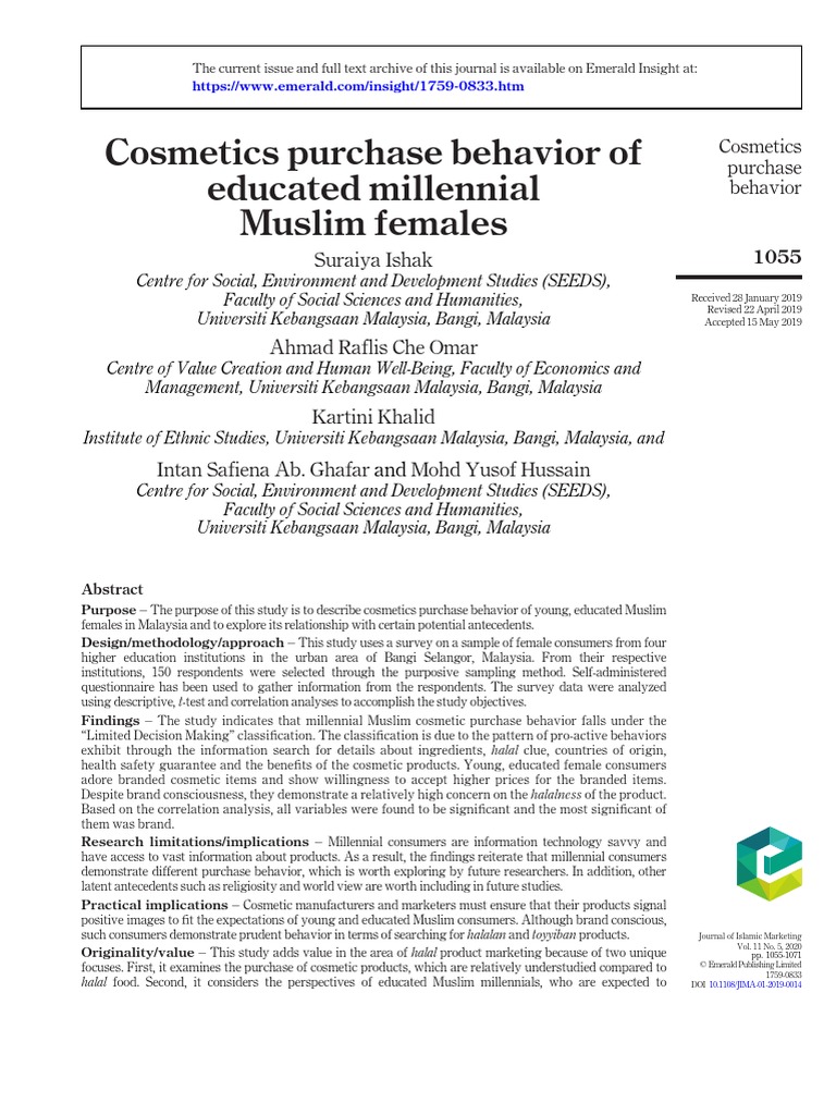 Cosmetics Purchase Behavior of | PDF | Behavior | Brand