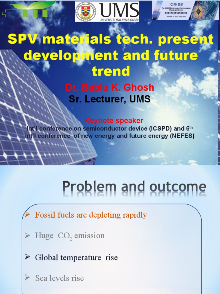 Latest Presentation On Solar Photovoltaic | PDF | Photovoltaics | Solar ...