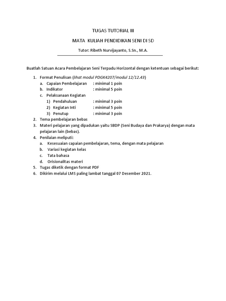 Tugas Tutorial III | PDF