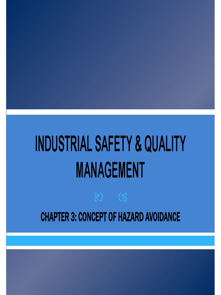 Chapter 3 Concept of Hazard Avoidance | PDF | Occupational Safety And ...