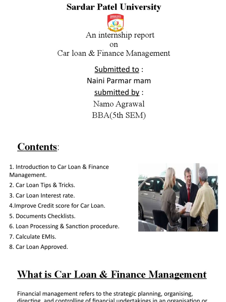 Internship Report | PDF | Loans | Finance & Money Management