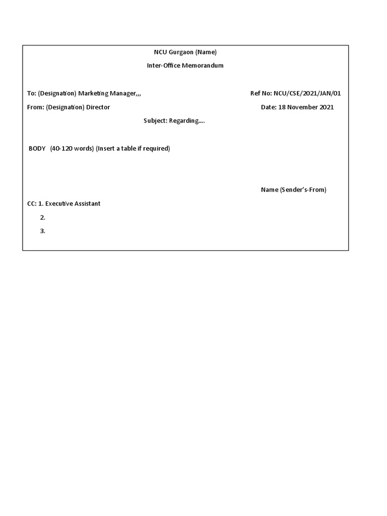 Format Memo | PDF