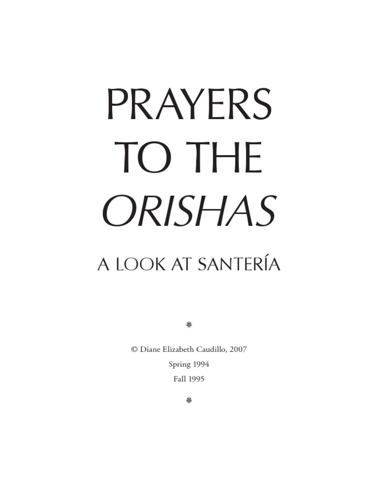 Prayers to the Orishas | Santería | Evil