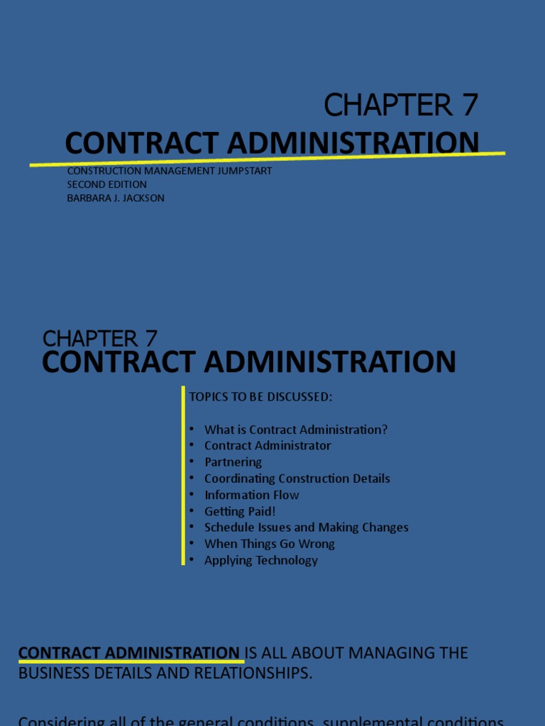 Contract Administration Essentials | PDF | Alternative Dispute ...