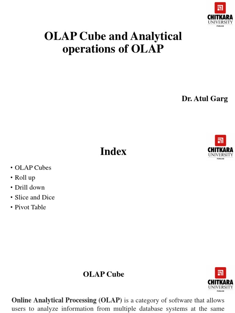 OLAP Cubes and Analytical Operations of OLAP | PDF | Application Software | Data Management Software