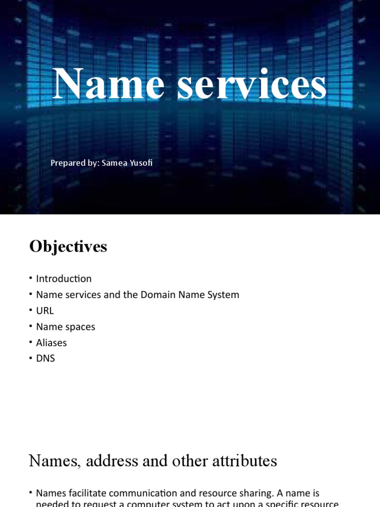 Samea Yusofi-Name Service | PDF | Domain Name System | Domain Name