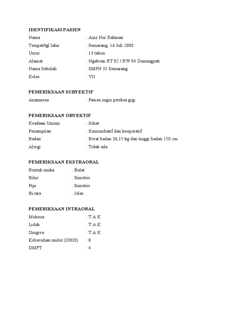 LAPORAN KASUS Analisa Saliva | PDF