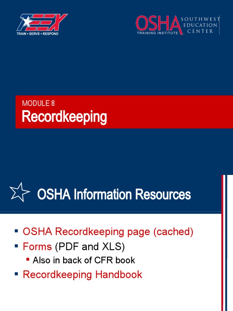 08 Recordkeeping | PDF | Occupational Safety And Health | Health Sciences