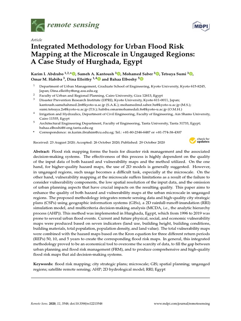 Remote Sensing | PDF | Flood | Surface Runoff