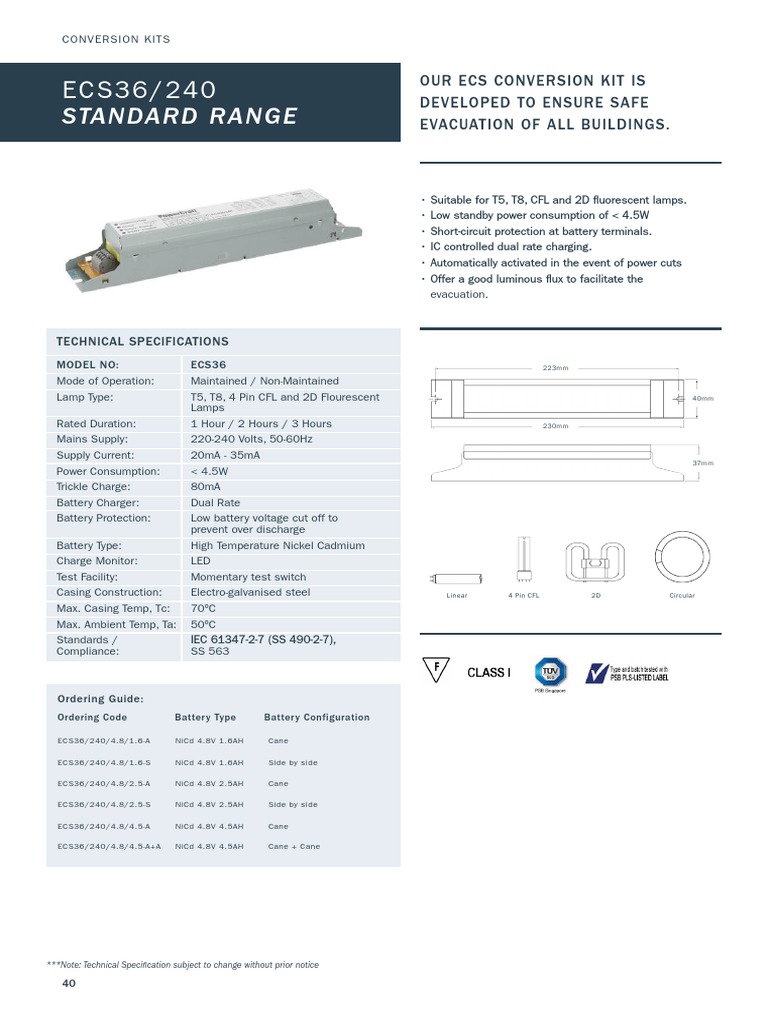 Standard Range: Our Ecs Conversion Kit Is Developed To Ensure Safe ...
