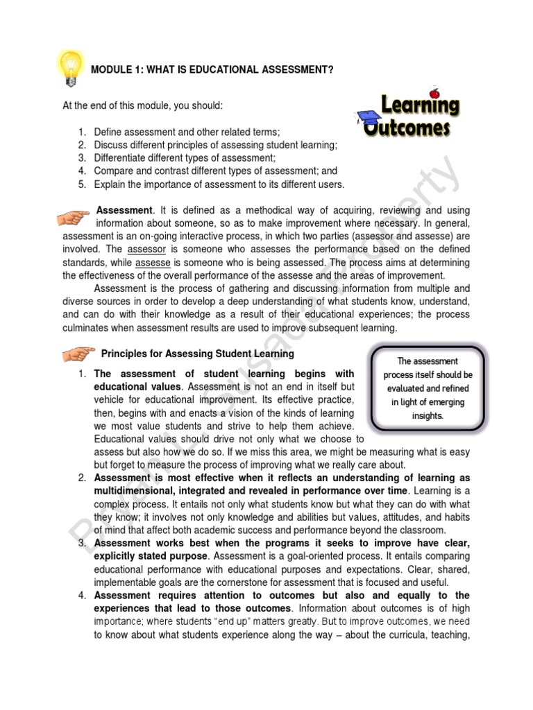 Educ 107-Prelim-Week 1 To 2 | PDF | Educational Assessment | Test ...