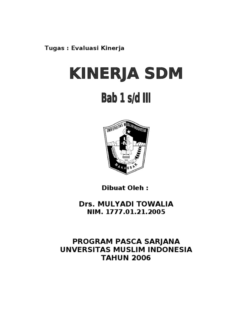 Makalah Evaluasi Kinerja SDM | PDF | Bisnis