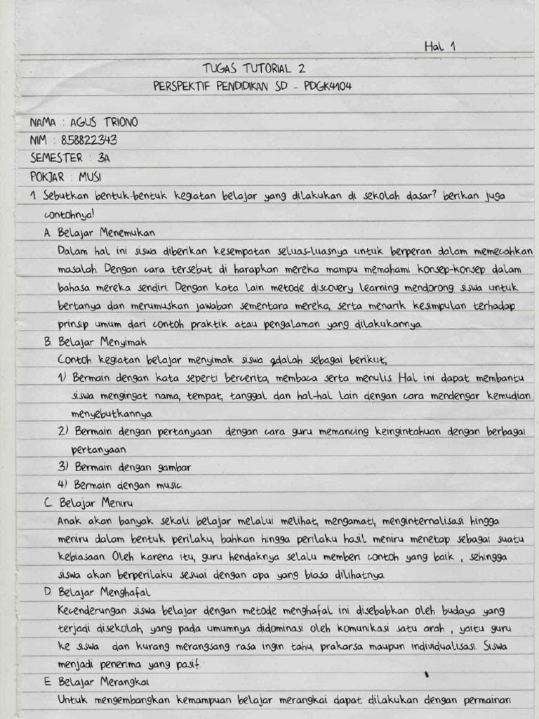 AGUS TRIONO - 858822343 - Perspektif - TT2 | PDF