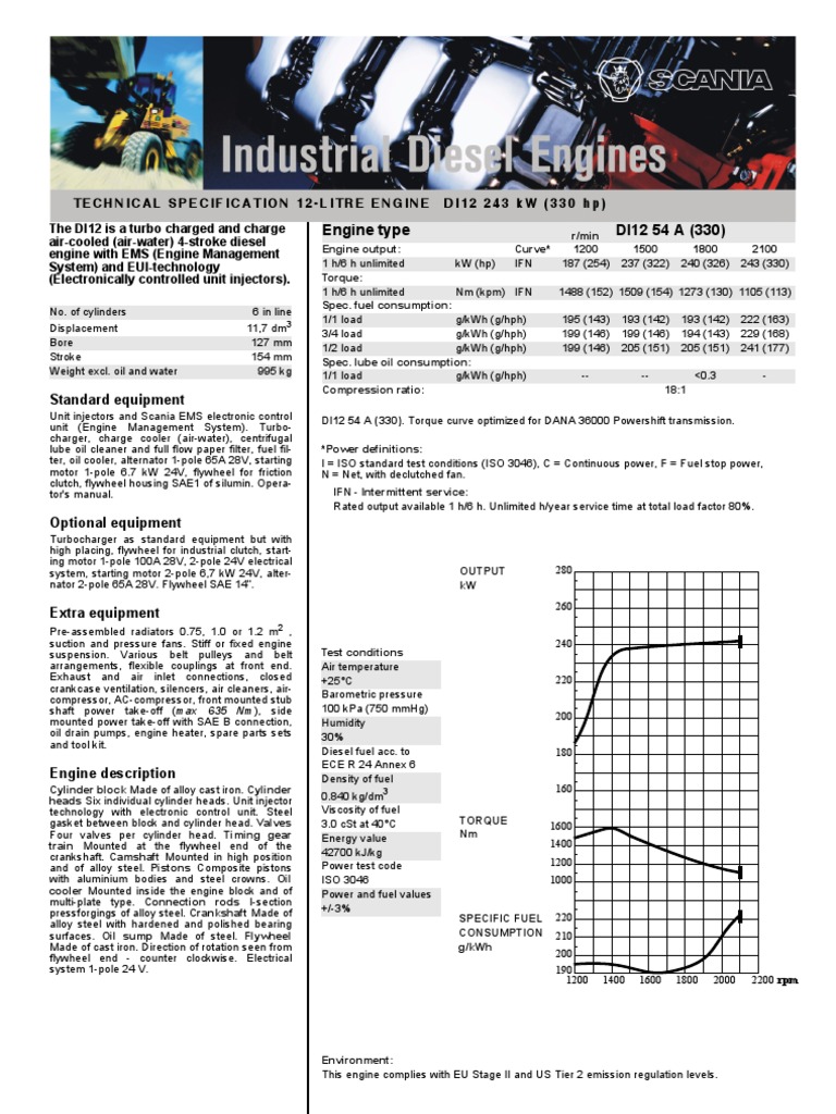 Scania d12 | PDF | Engines | Diesel Engine
