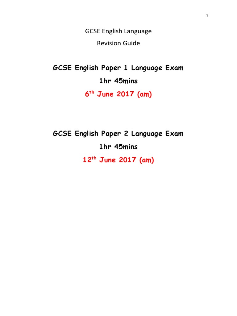 GCSE English Language Tips | PDF | Writers | Question