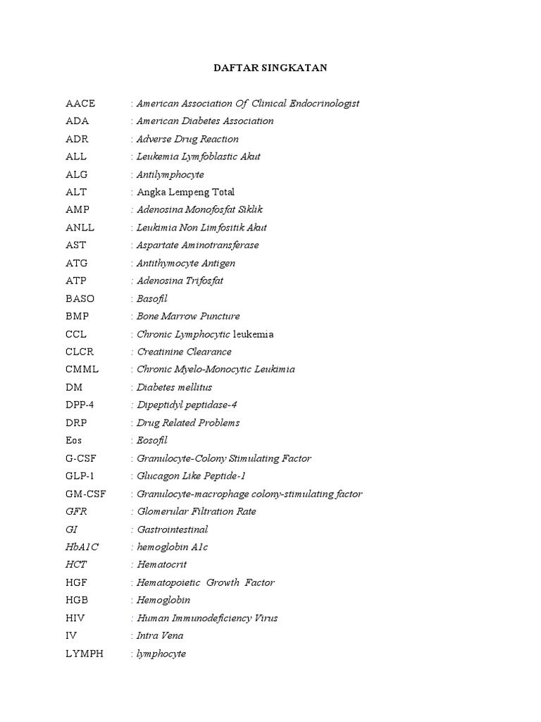 Daftar Singkatan | PDF
