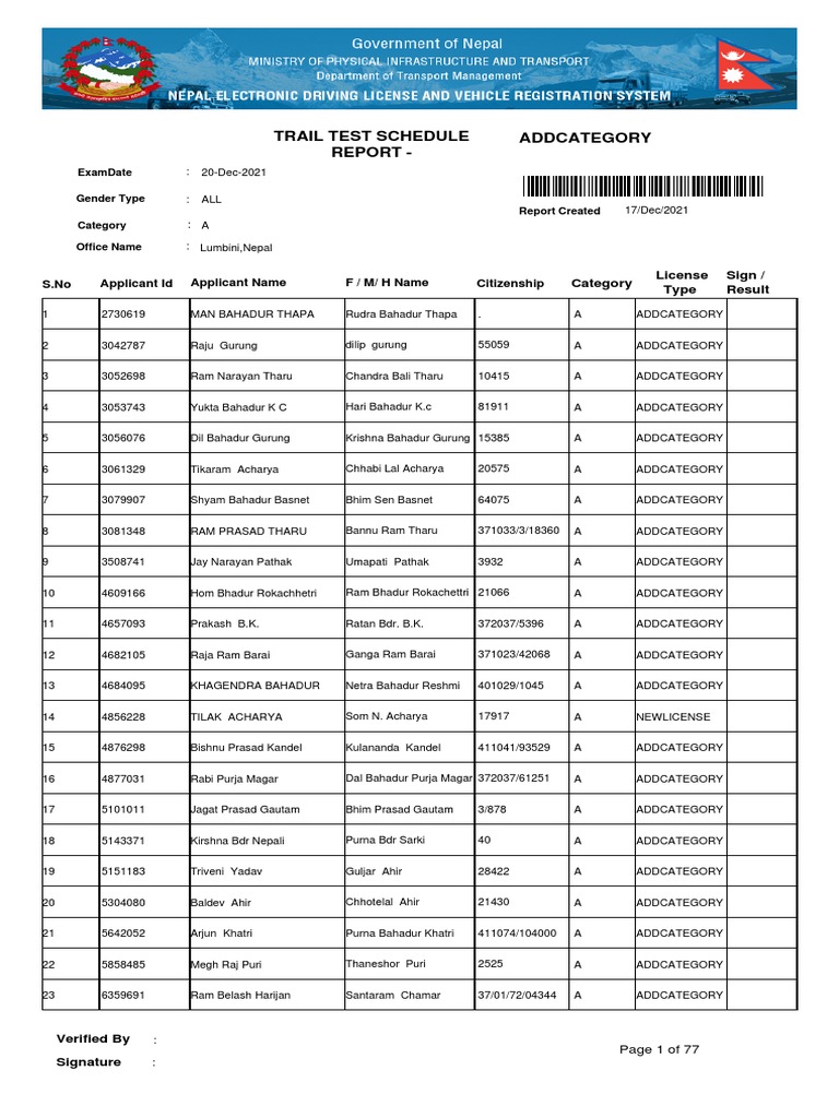 Driving License Help Guide With Examples | PDF | South Asia | Nepal