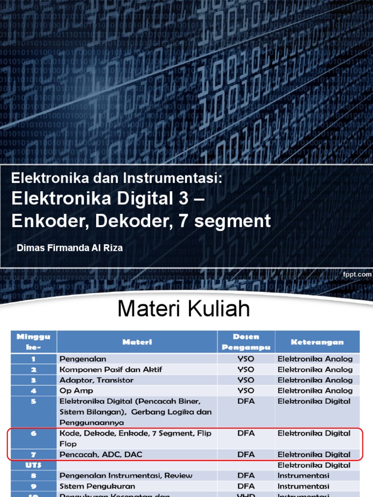 Elektronika Digital 3 - Enkoder, Dekoder, 7 Segment | PDF | Binary Coded Decimal | Naming ...