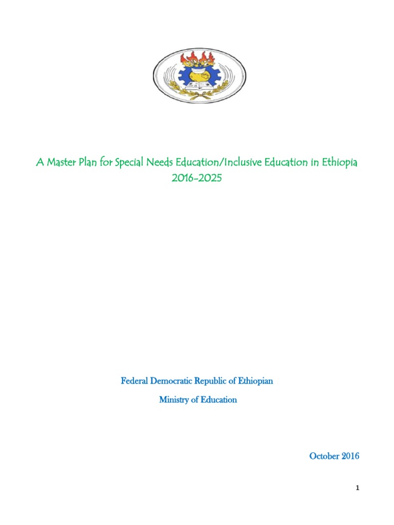 Master Plan for Inclusive Education 2016-2025 | PDF | Special Education ...