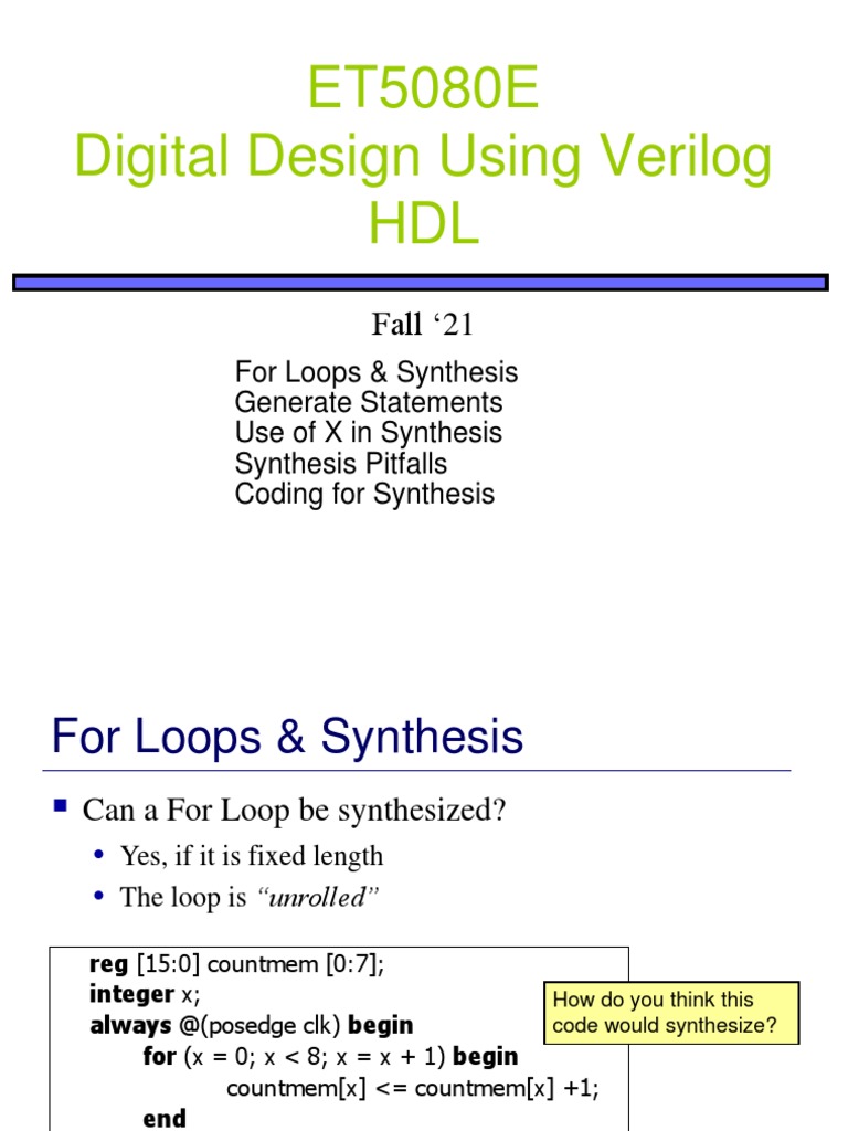 Lecture7 Fall 21 | PDF | Logic Synthesis | Parameter (Computer Programming)