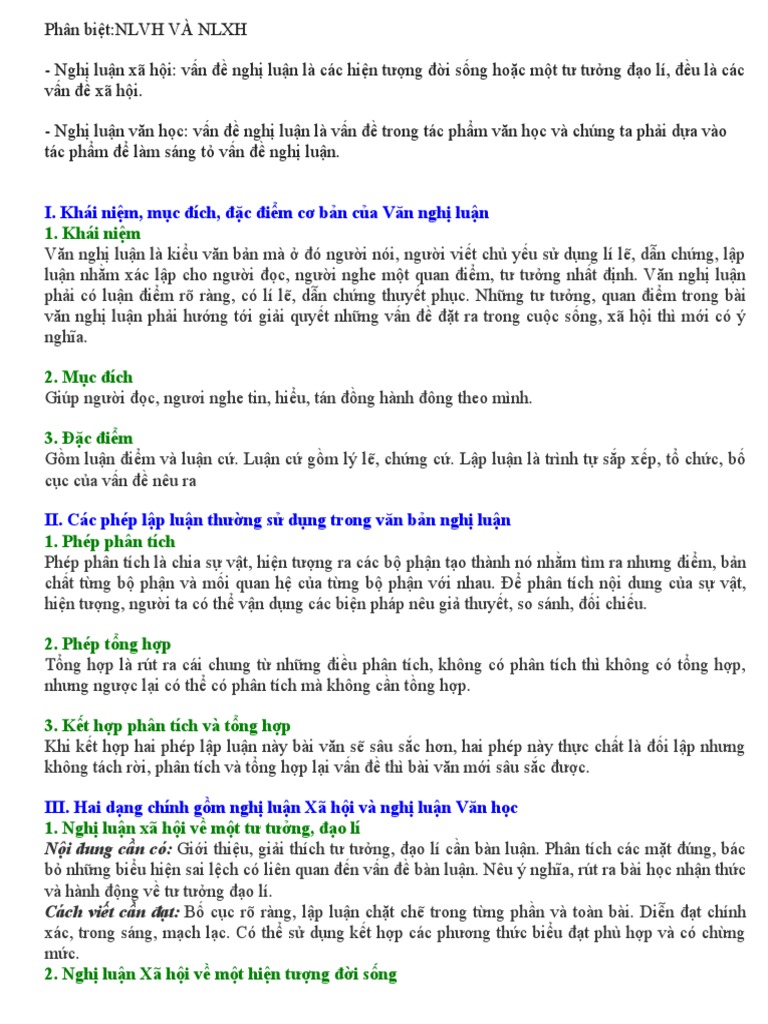 Phân biệt NLVH VÀ NLXH | PDF