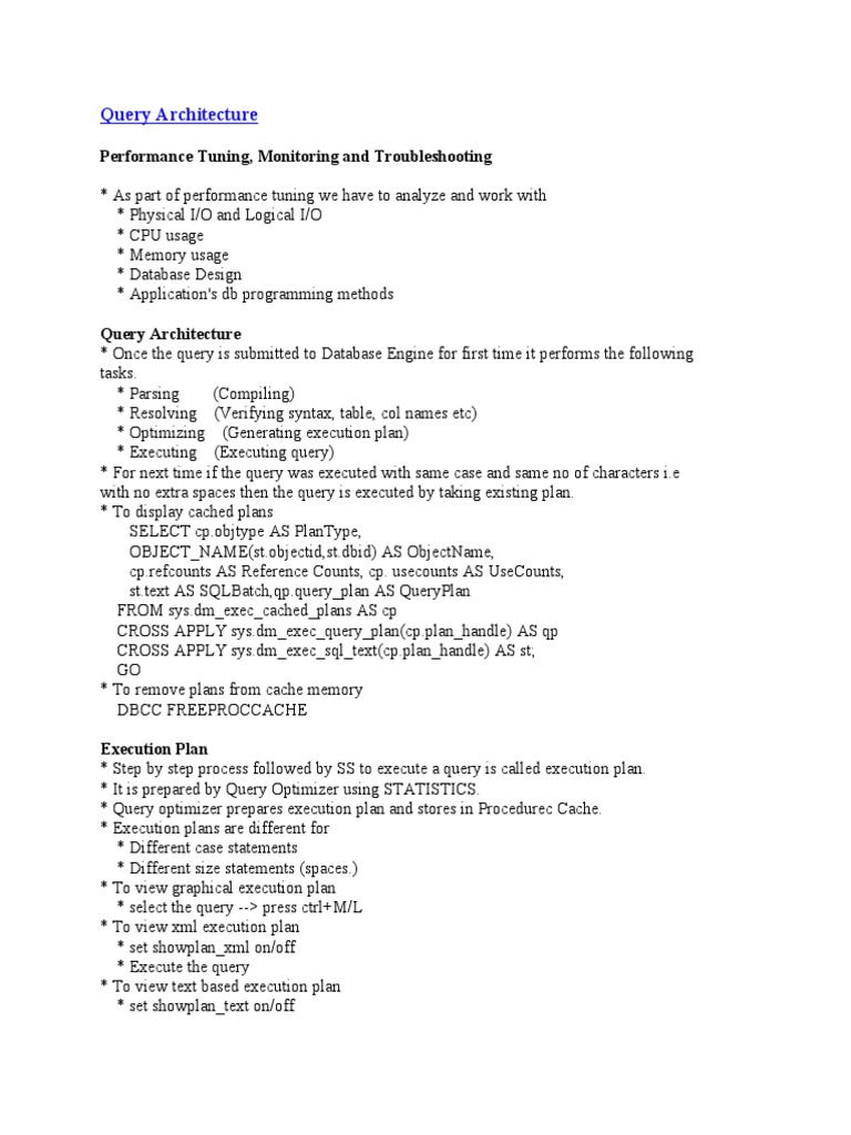 Performance Tunning | PDF | Database Index | Database Transaction