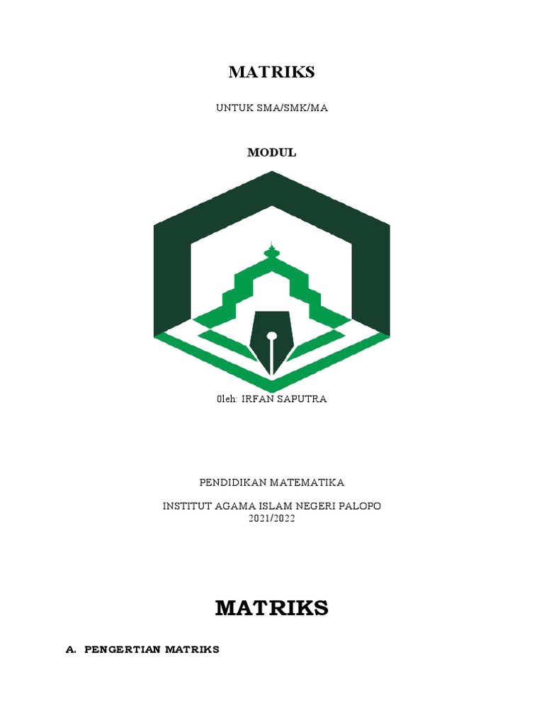 Matriks Modul Irfan Saputra | PDF
