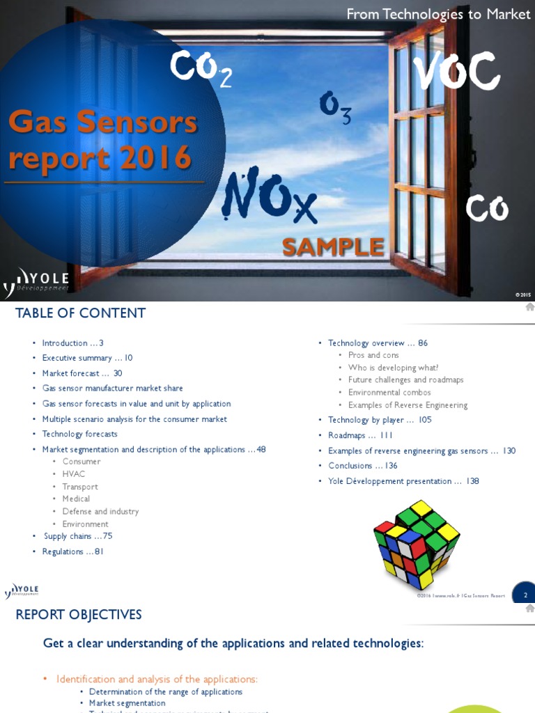Gas Sensors Report 2016: Sample | PDF | Intellectual Property | Sensor