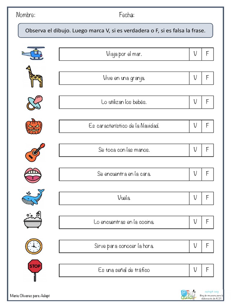 Comprension Lectora Verdadero Falso | PDF